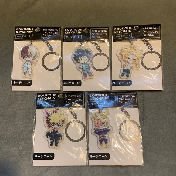 Boutique Keychain | Accessories | My Hero Academia Anime Keychains Set ...